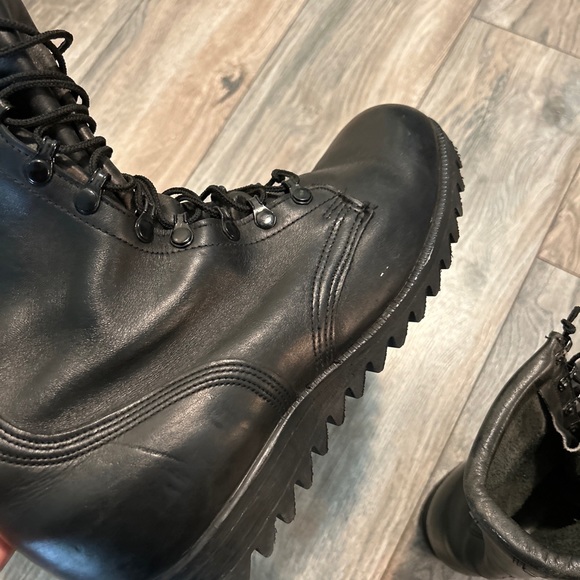 Nathan Hack | Shoes | Vintage Nathan Hack Ripple Sole Black Military Combat Boots Men 1w Nice ...